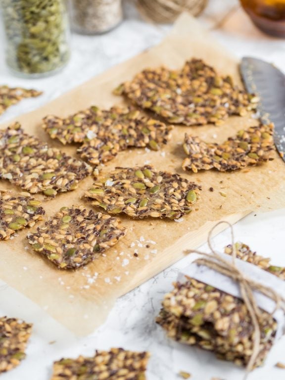 Multi seed crackers with rosemary and salt • Electric Blue Food ...