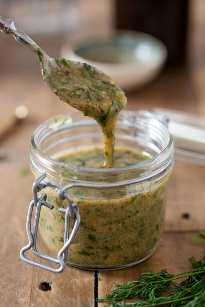 Dill Mustard Sauce - Swedish Hovmästarsås • Electric Blue Food
